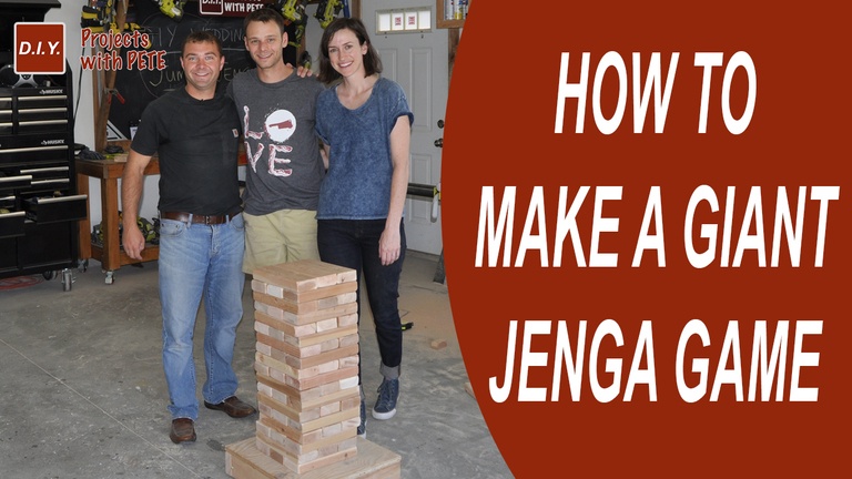 How to Make a DIY Giant Jenga Game - DIY Pete
