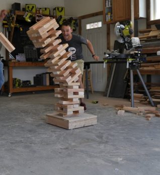 How to Make a DIY Giant Jenga Game - DIY Pete